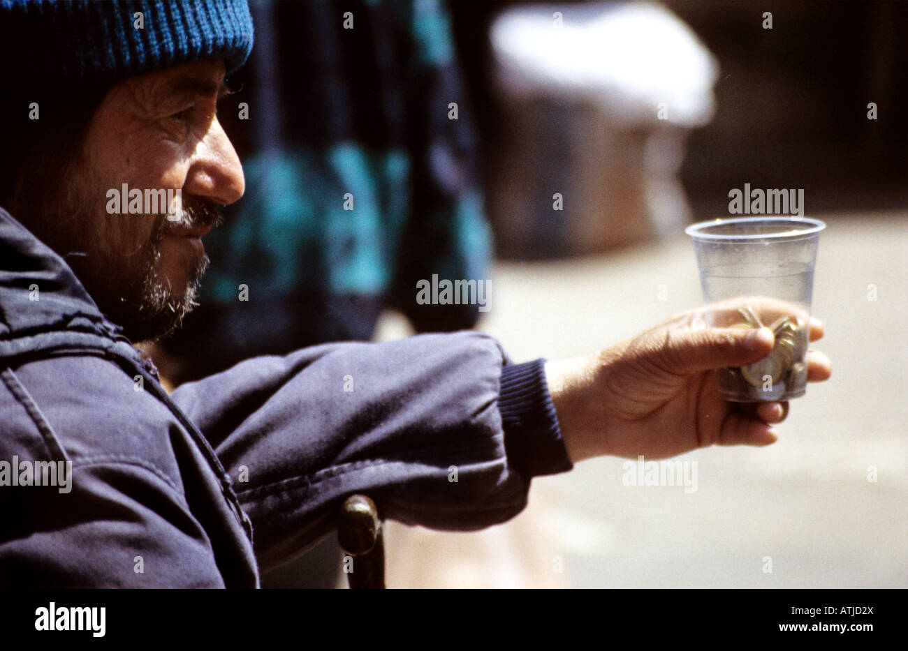 Begger near the Jerusalem market Stock Photo - Alamy