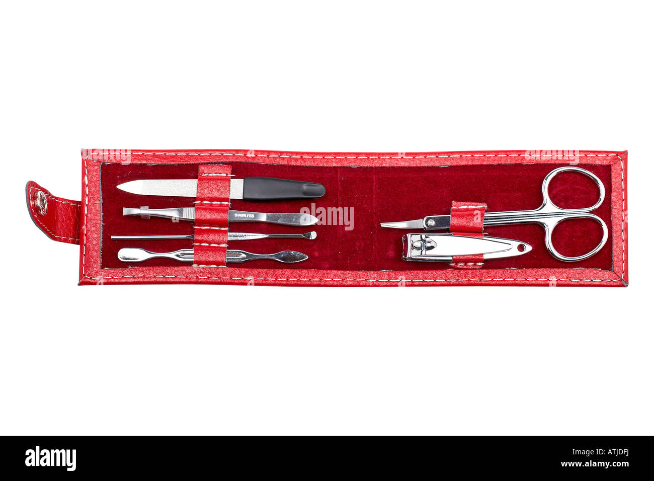 A manicure tools isolated on white background Stock Photo - Alamy