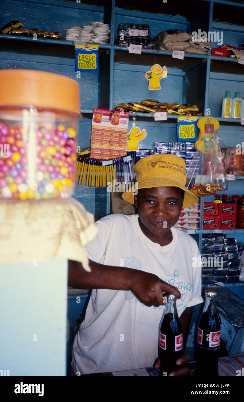 Shopkeeper, Kariba, Zimbabwe, Southern Africa Stock Photo - Alamy