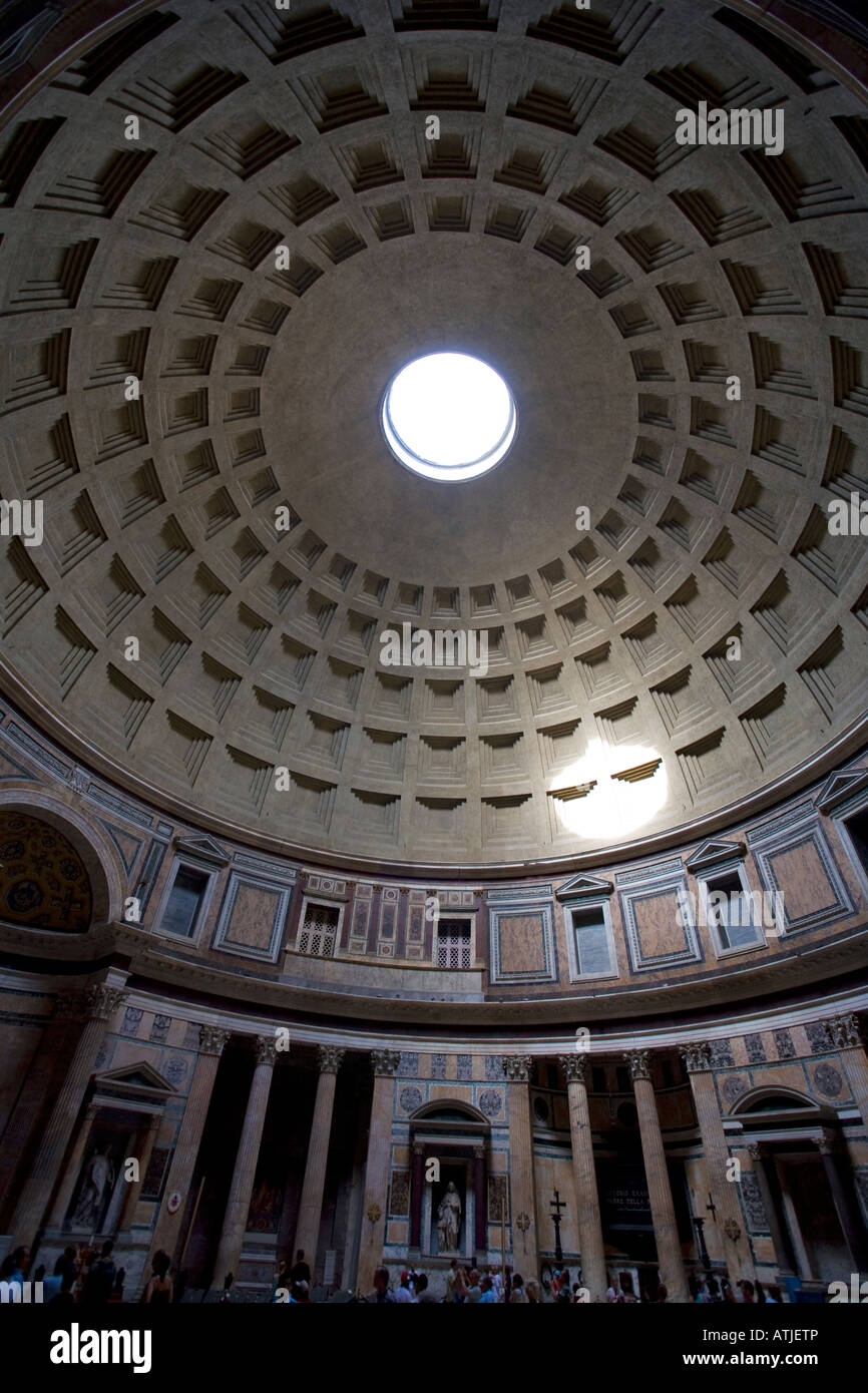 Interior of Pantheon Rome Italy Stock Photo - Alamy