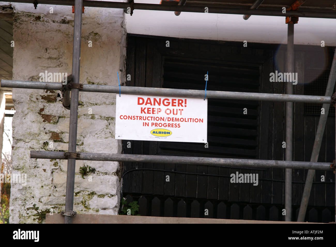Danger demolition sign hi-res stock photography and images - Alamy