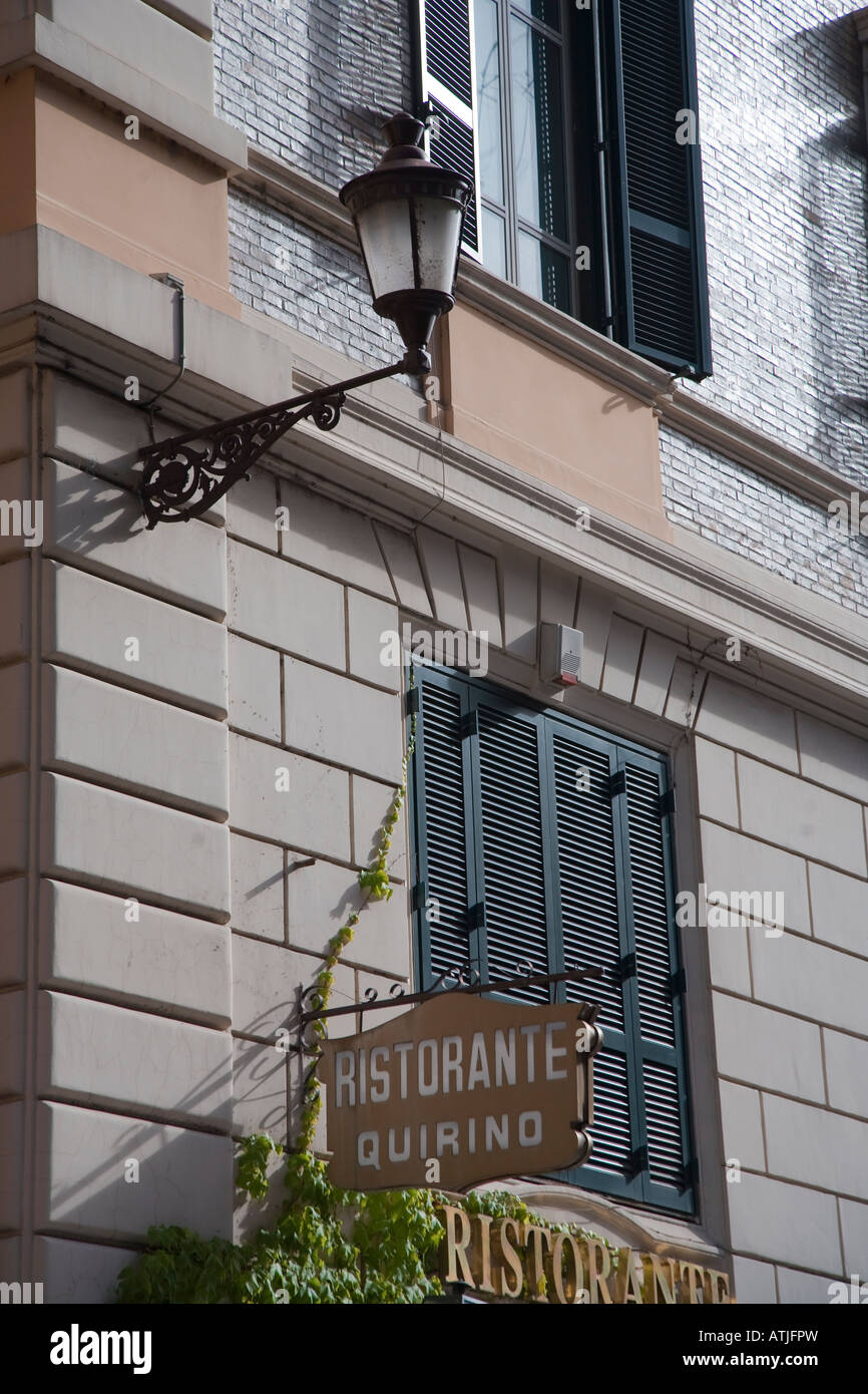 Restaurant sign Rome Italy Stock Photo - Alamy