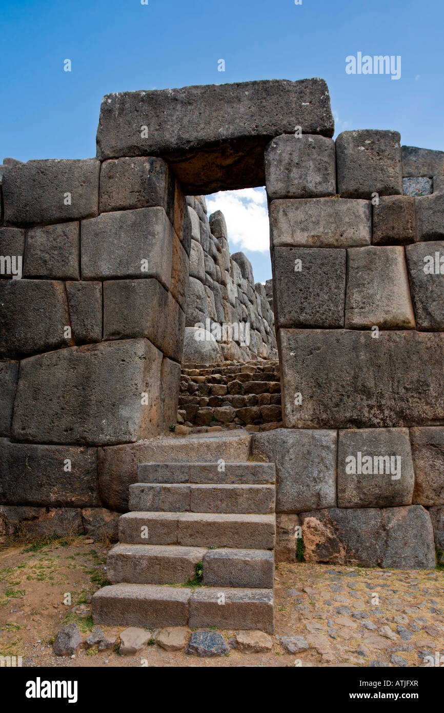 Sacsayhuaman: Inca Ruins: Door Stock Photo - Alamy