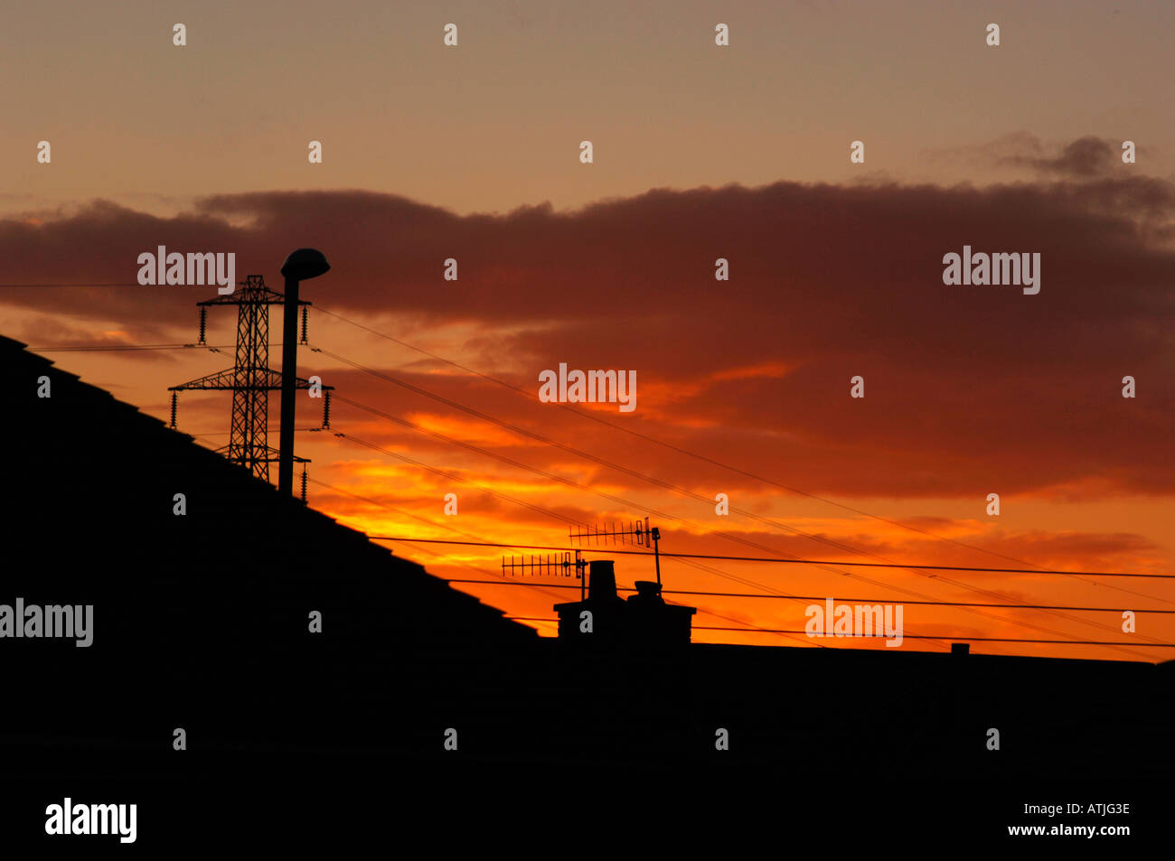 Pylon rooftops hi-res stock photography and images - Alamy