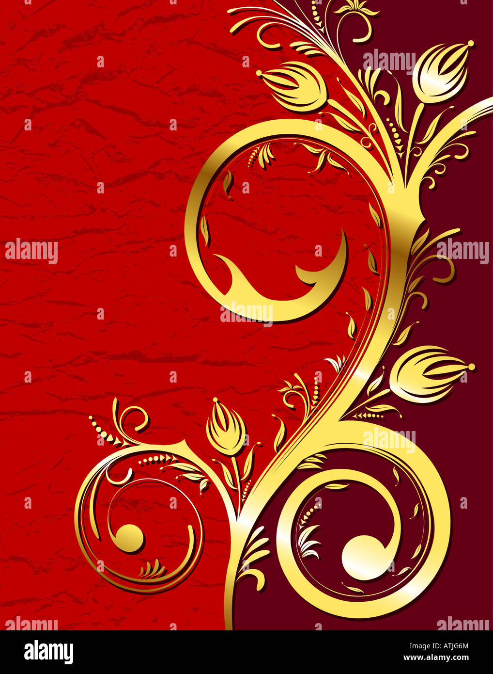 Grunge gold flower background with wave pattern Stock Photo - Alamy