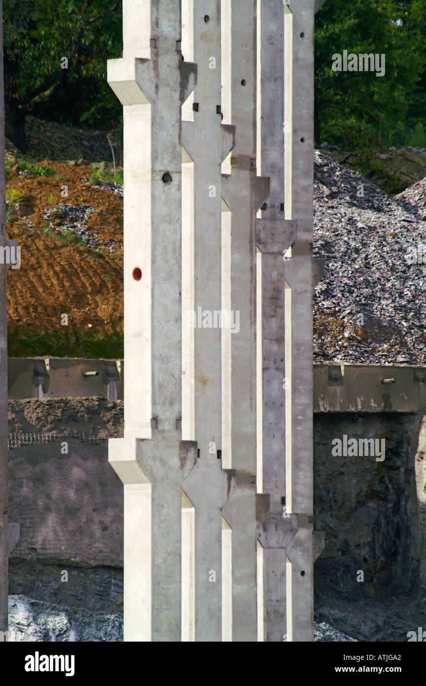 Construction site, concrete supporting structures, Banska Bystrica ...