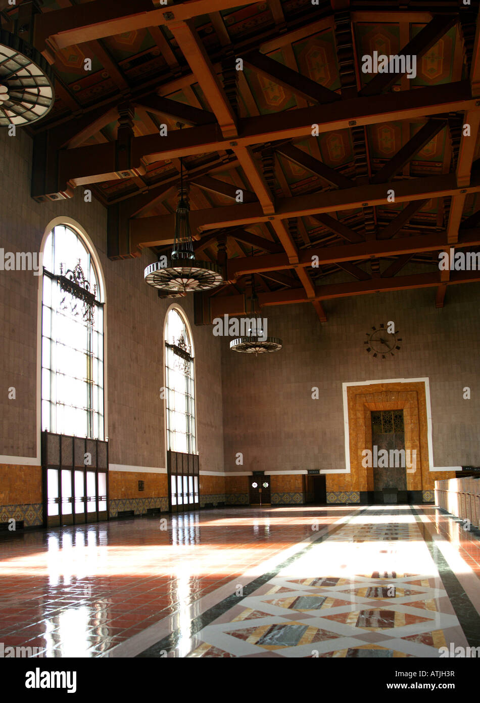 Union Station Interior in Los Angeles California Stock Photo - Alamy