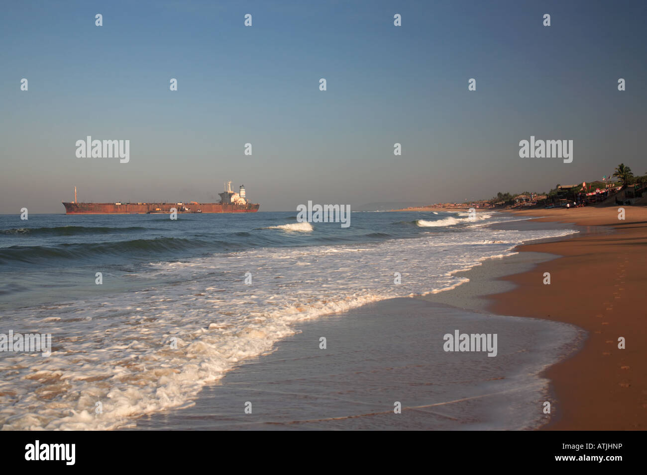 Photograph of the River Princess on Candolim beach Goa early in the ...