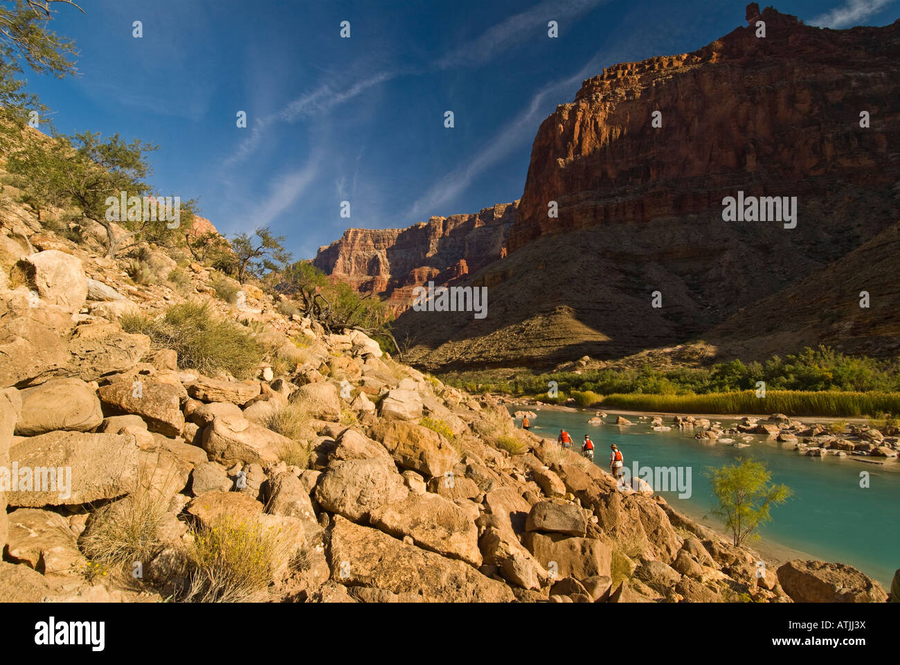 The blue waters of the Little Colorado River a tributary of the ...