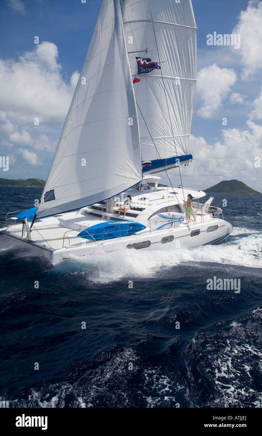Sailing in St Vincent and Grenadaines Winward Islands Lesser Antilles ...