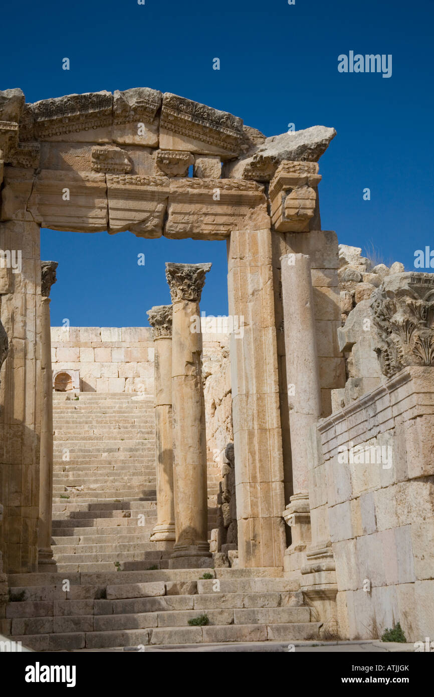 Cathedral, Jerash, Jordan Stock Photo - Alamy