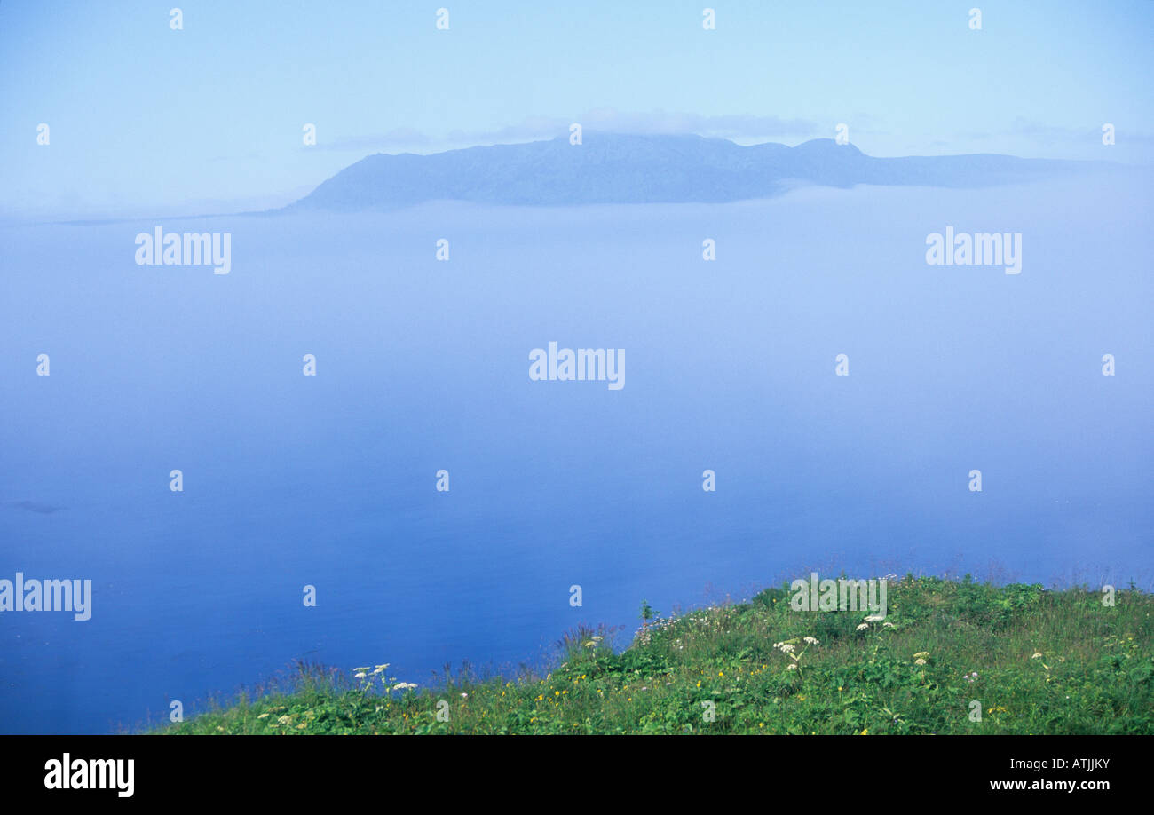 fog on the pacific ocean, Kodiak Alaska Stock Photo - Alamy