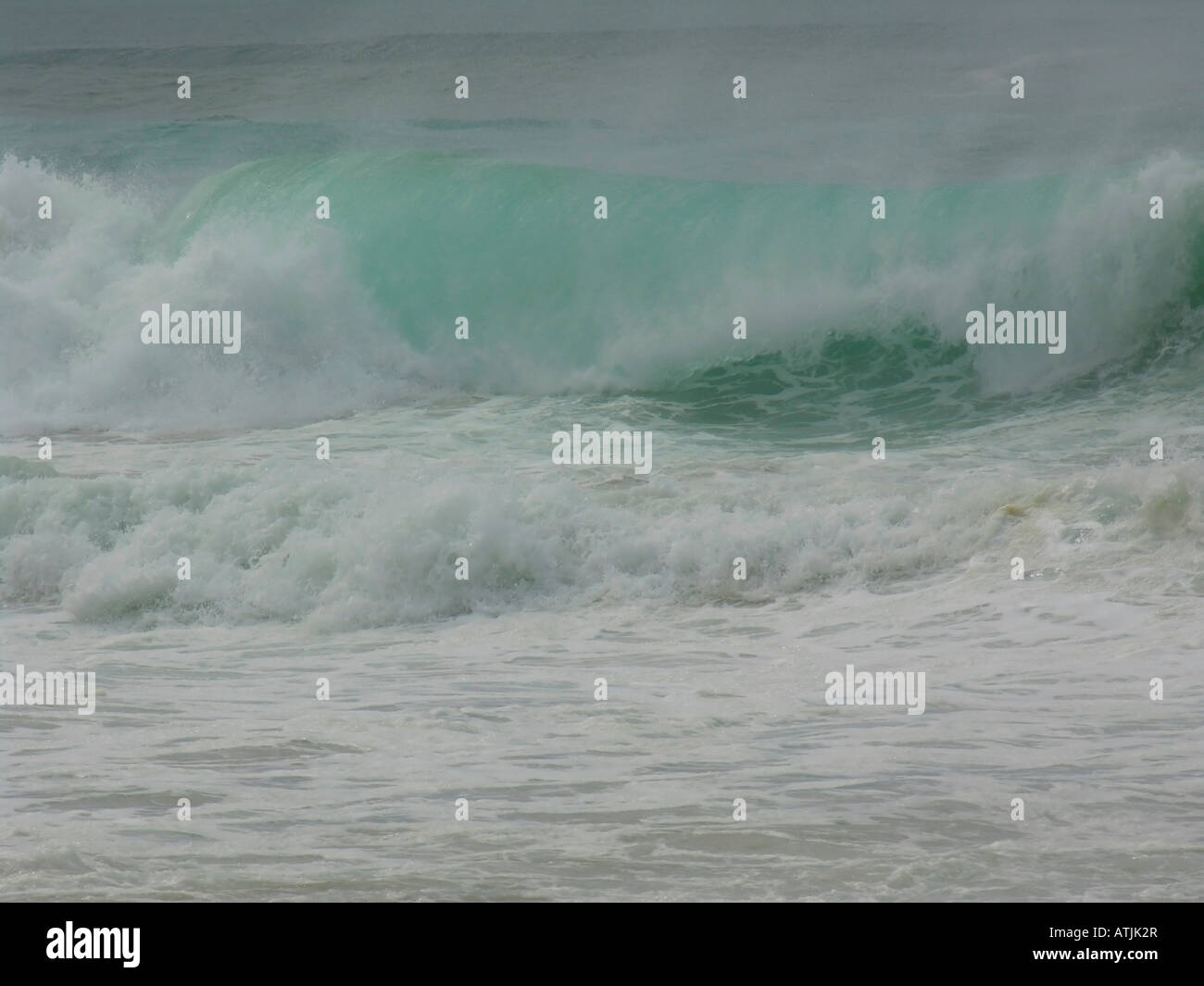 swell waves at the beach of the Atlantic Ocean in France Stock Photo ...
