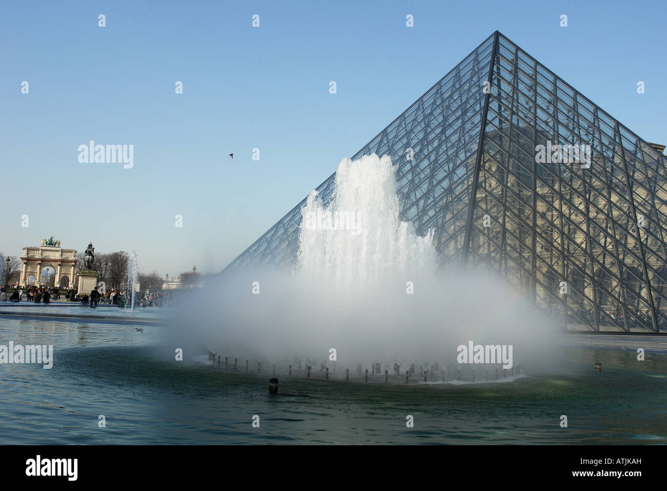 Louvre, pyramid, France, Paris Stock Photo - Alamy