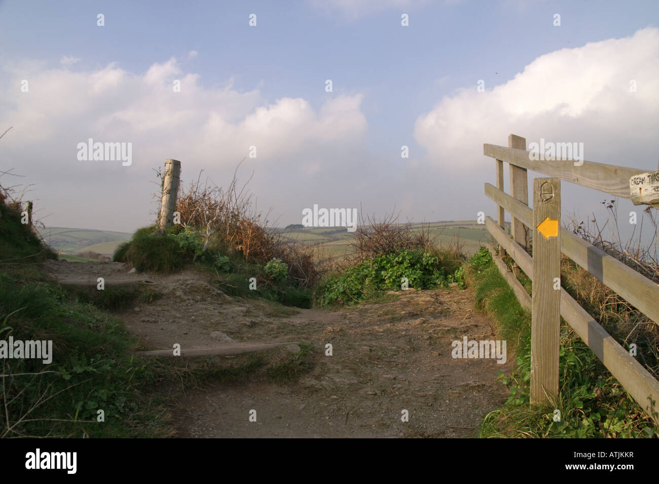 Coastal Path Hallsands Devon England Stock Photo - Alamy