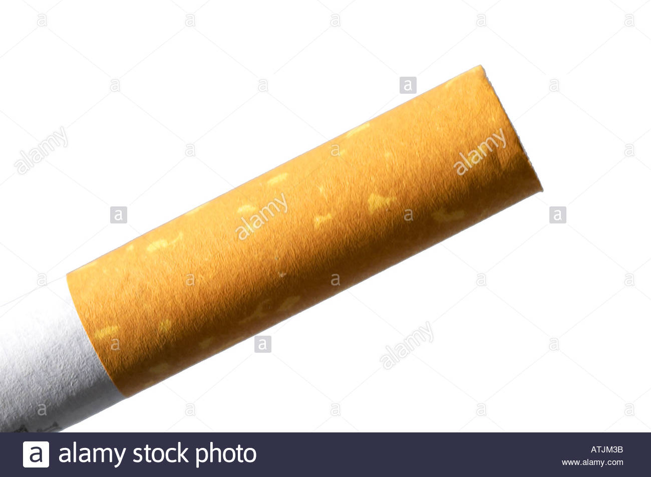 A cigarette tip on a white background Stock Photo - Alamy