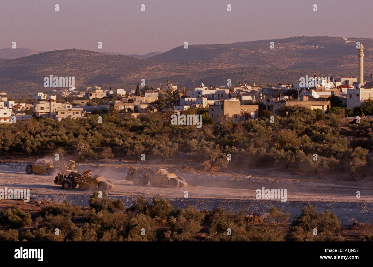 Building site of the Wall in Tulkarm West Bank Stock Photo - Alamy