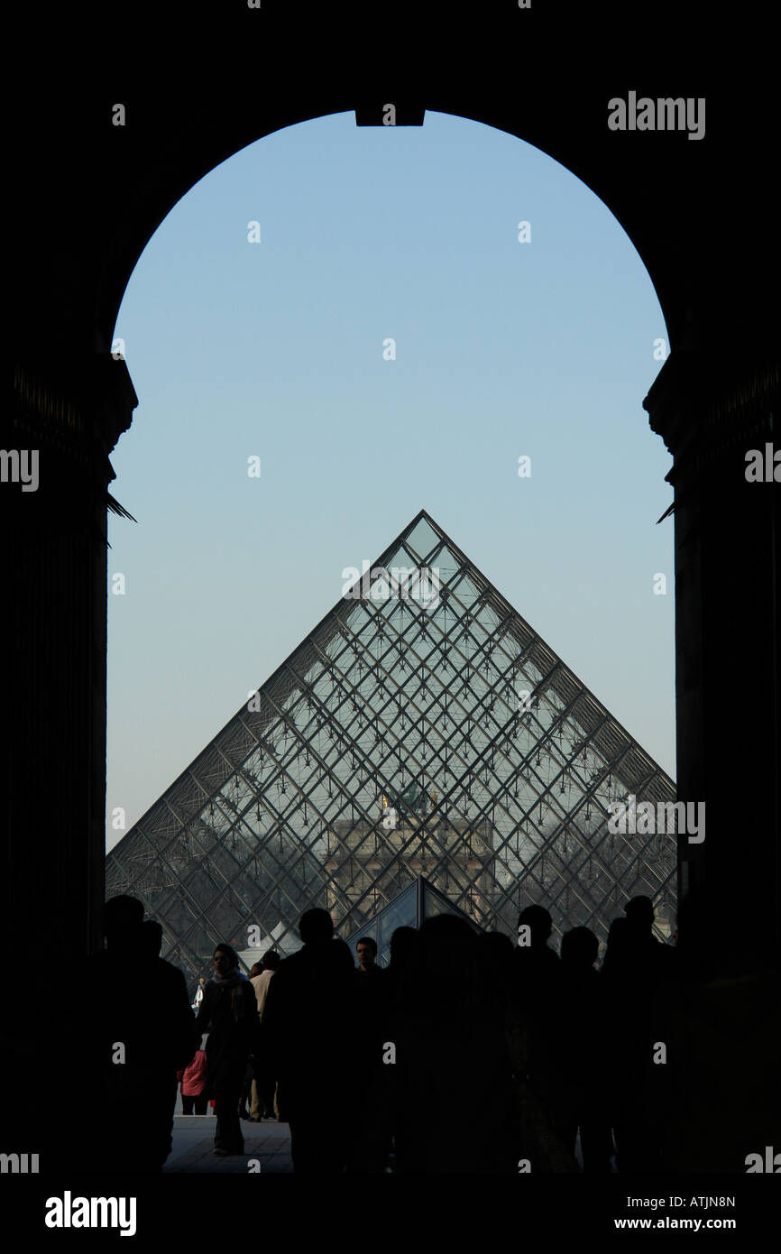 Louvre, pyramid, France, Paris Stock Photo - Alamy