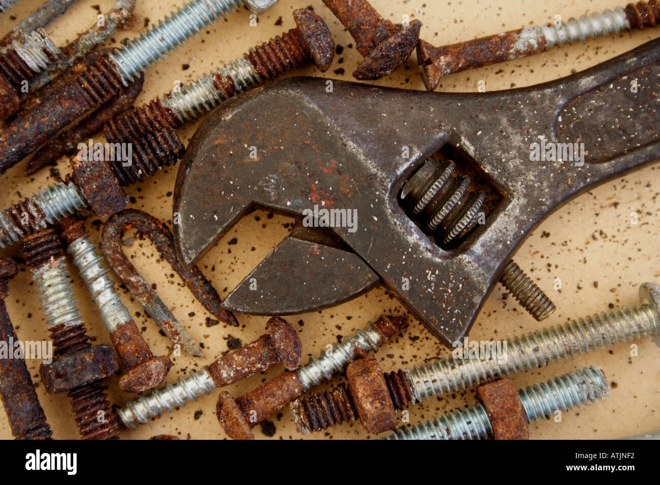 RUSTY NUT AND BOLT Stock Photo - Alamy