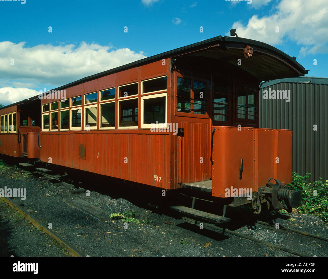 Ex-Zillertal railway coach, Wales, UK Stock Photo - Alamy