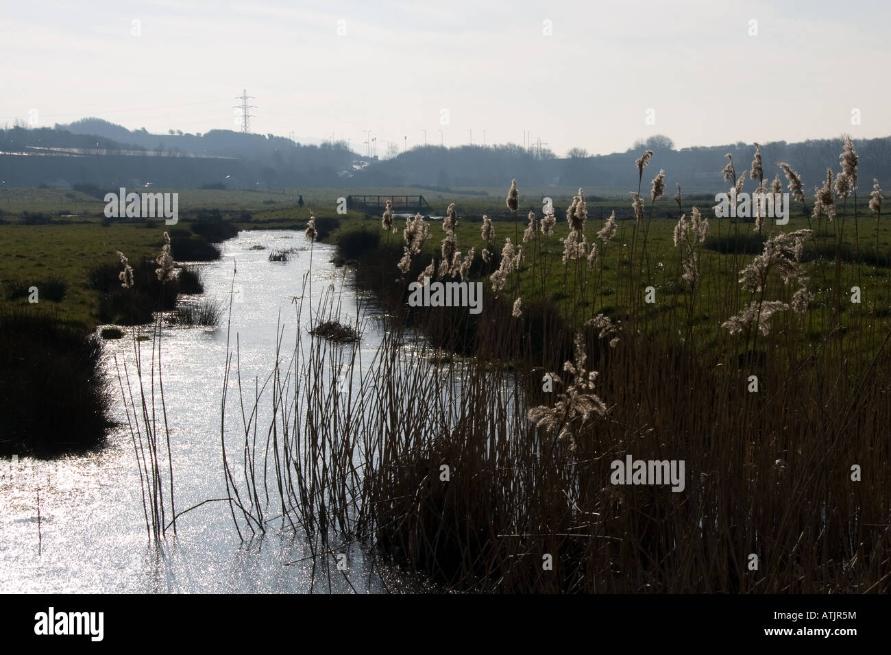 Lewes Railway Land looking over to Beddingham Stock Photo - Alamy