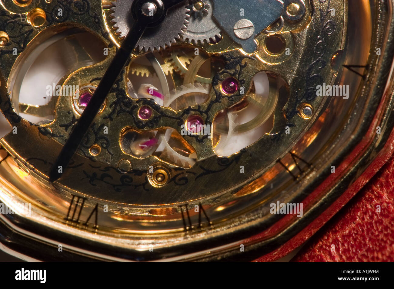Miniature cogs gears and springs inside wristwatch Stock Photo - Alamy