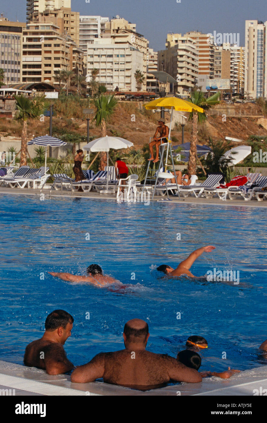 Man woman swimming pool beirut hi-res stock photography and images - Alamy
