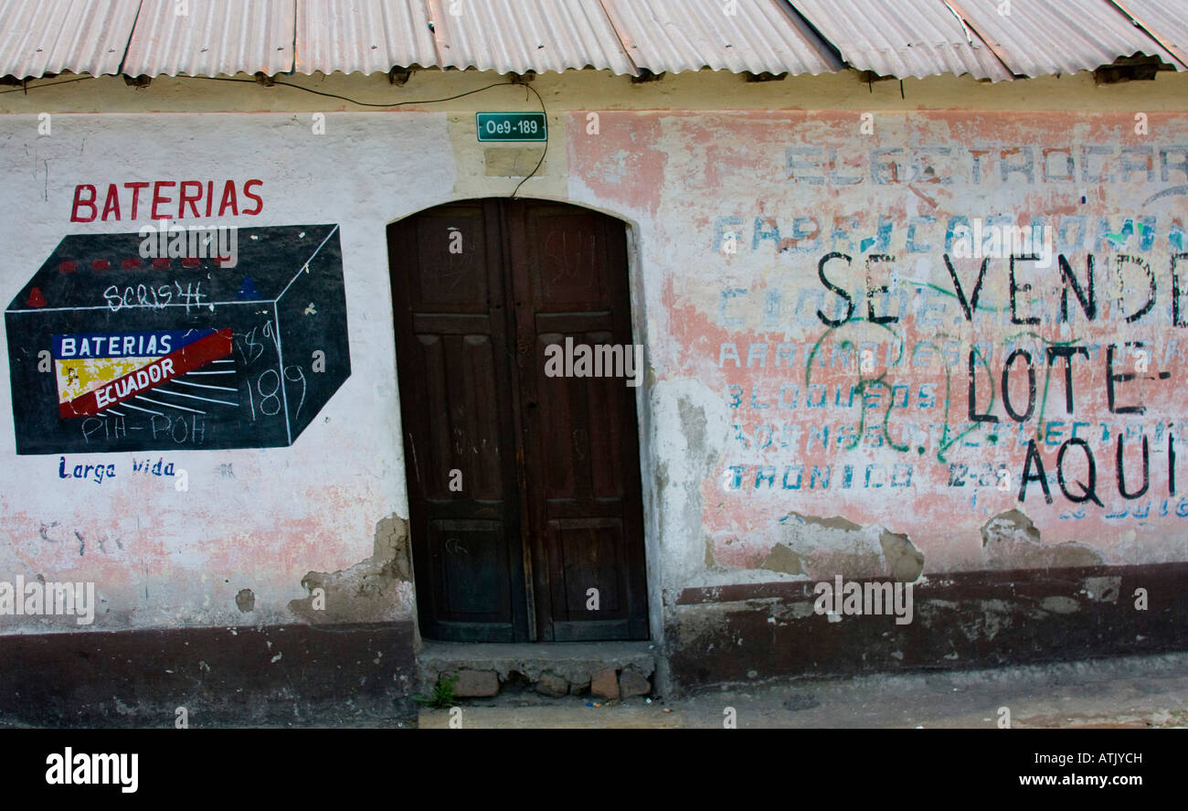 Grafitti paint on white wall Quito ecuador poor quarter Pichincha Stock ...