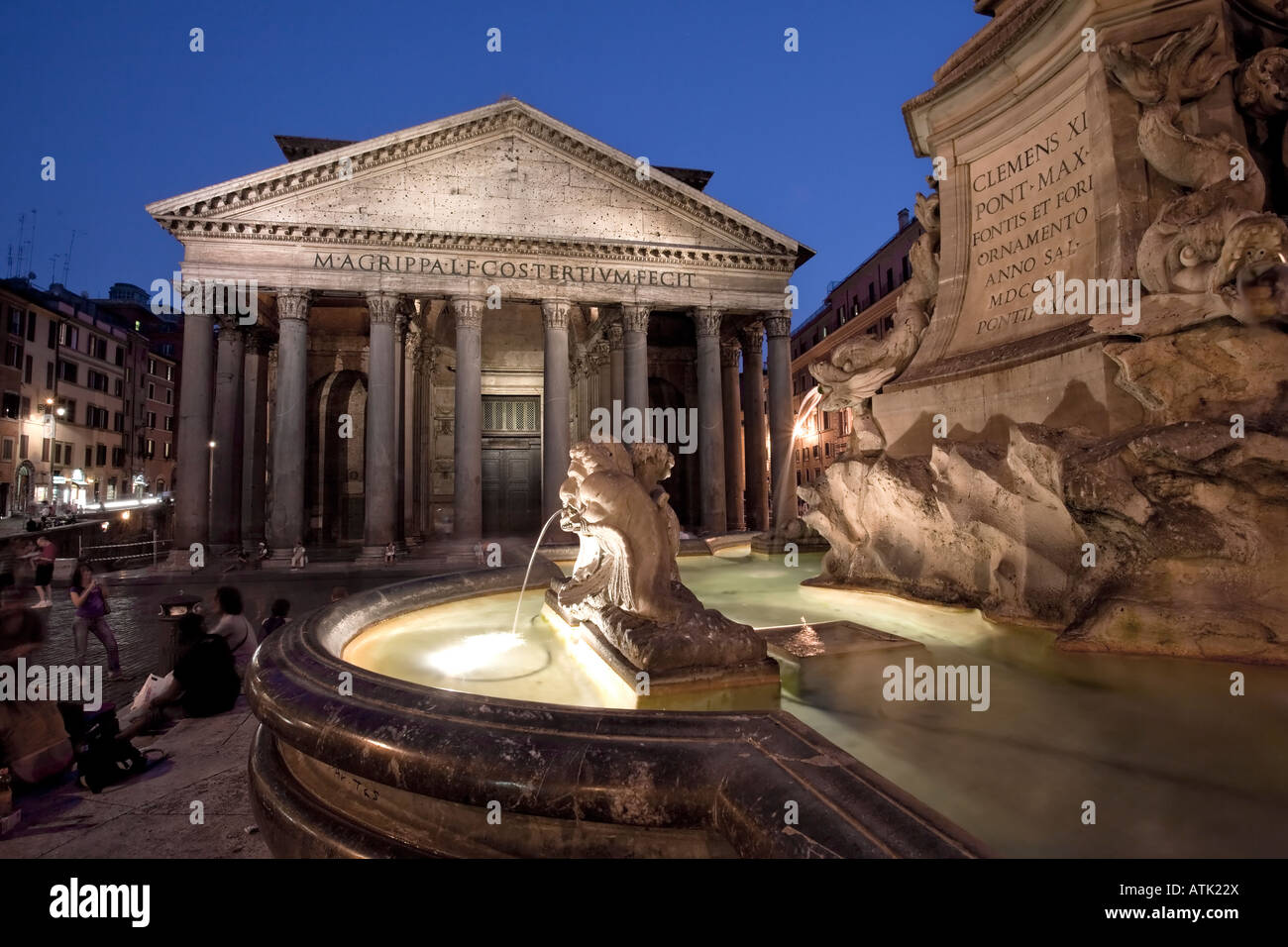 Pantheon and Piazza della Rotunda Piazza del Rotonda Rome Italy Stock ...