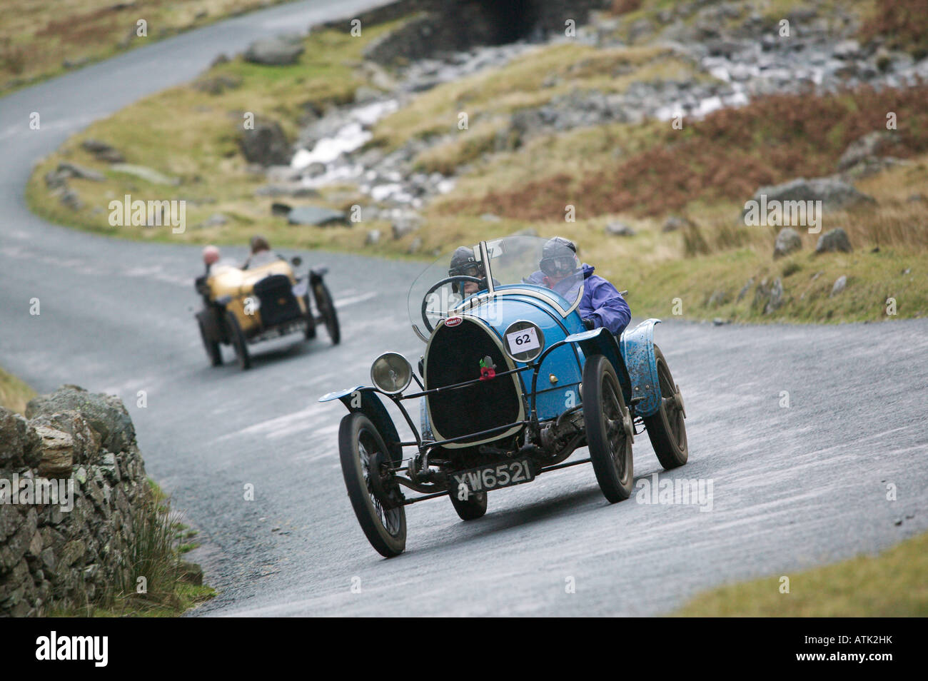 Classic Bugatti competing in Lake District vintage car rally Stock ...