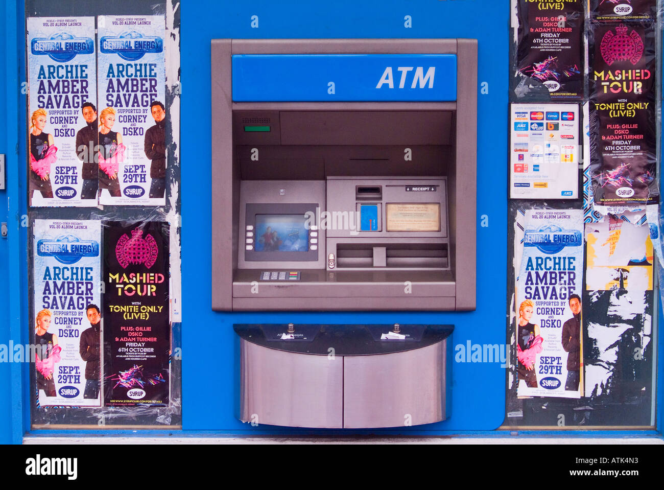 Modern banking service a suburban ATM Stock Photo - Alamy