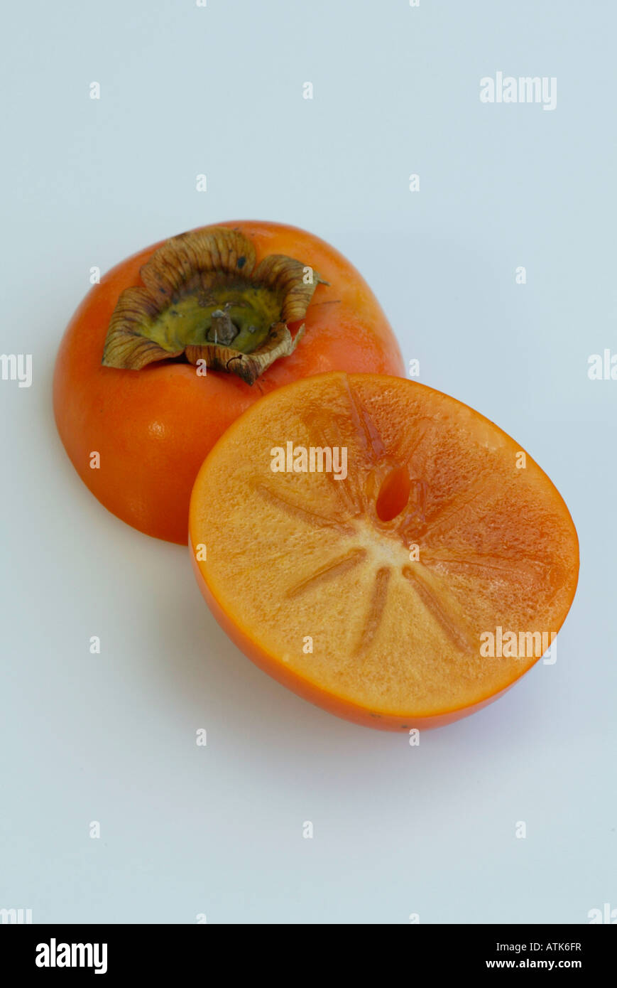 Japanese Persimmon / Oriental Persimmon / Kaki / Sharonfrucht Stock ...