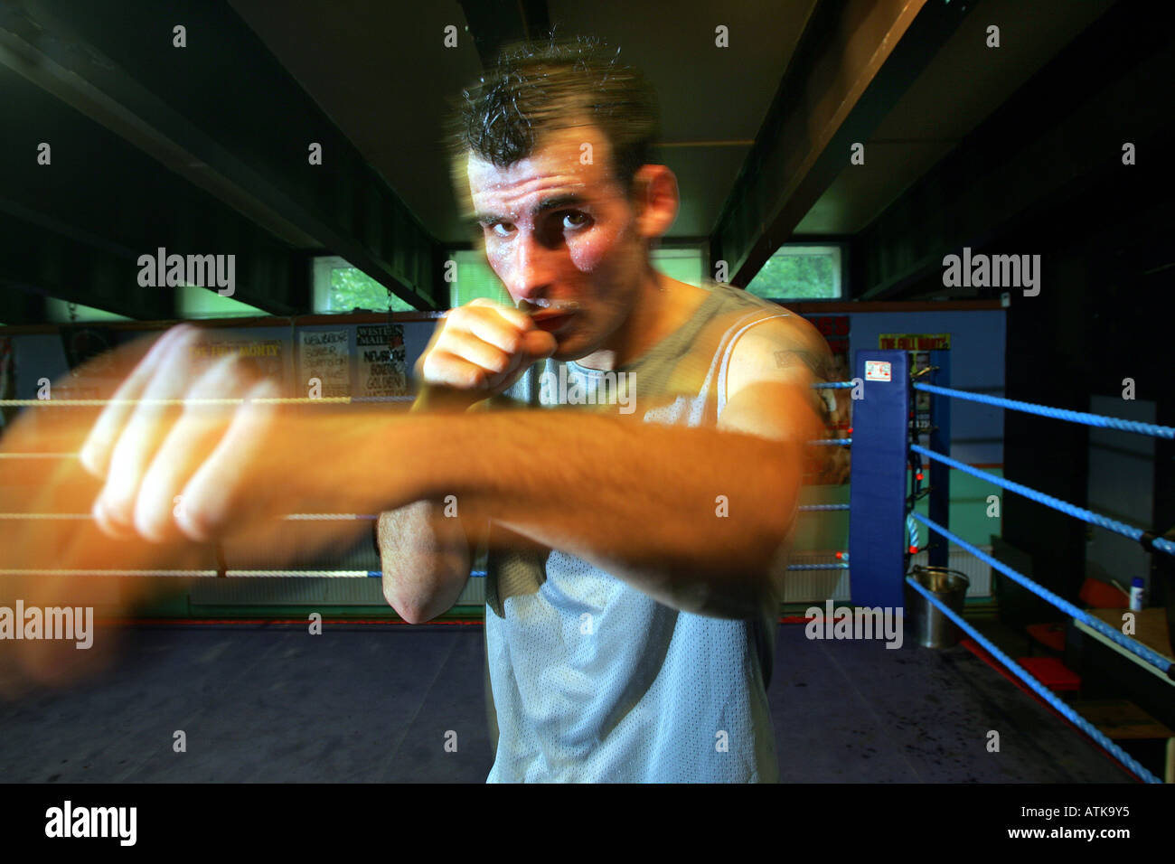 World Boxing Champion Joe Calzaghe in his South Wales gym Stock Photo ...