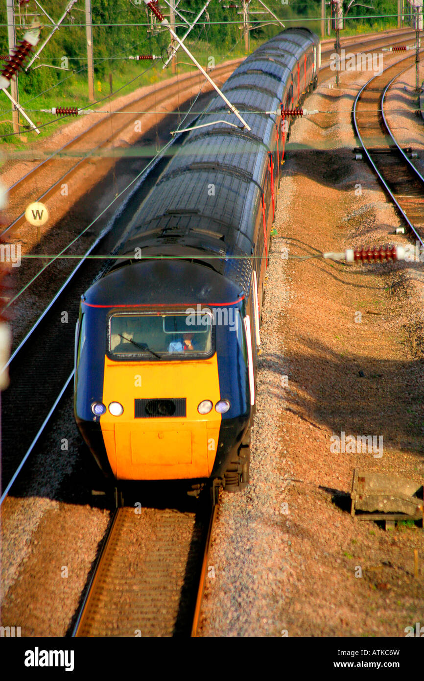 GNER 43 class diesel HST train ECML Werrington Peterborough ...