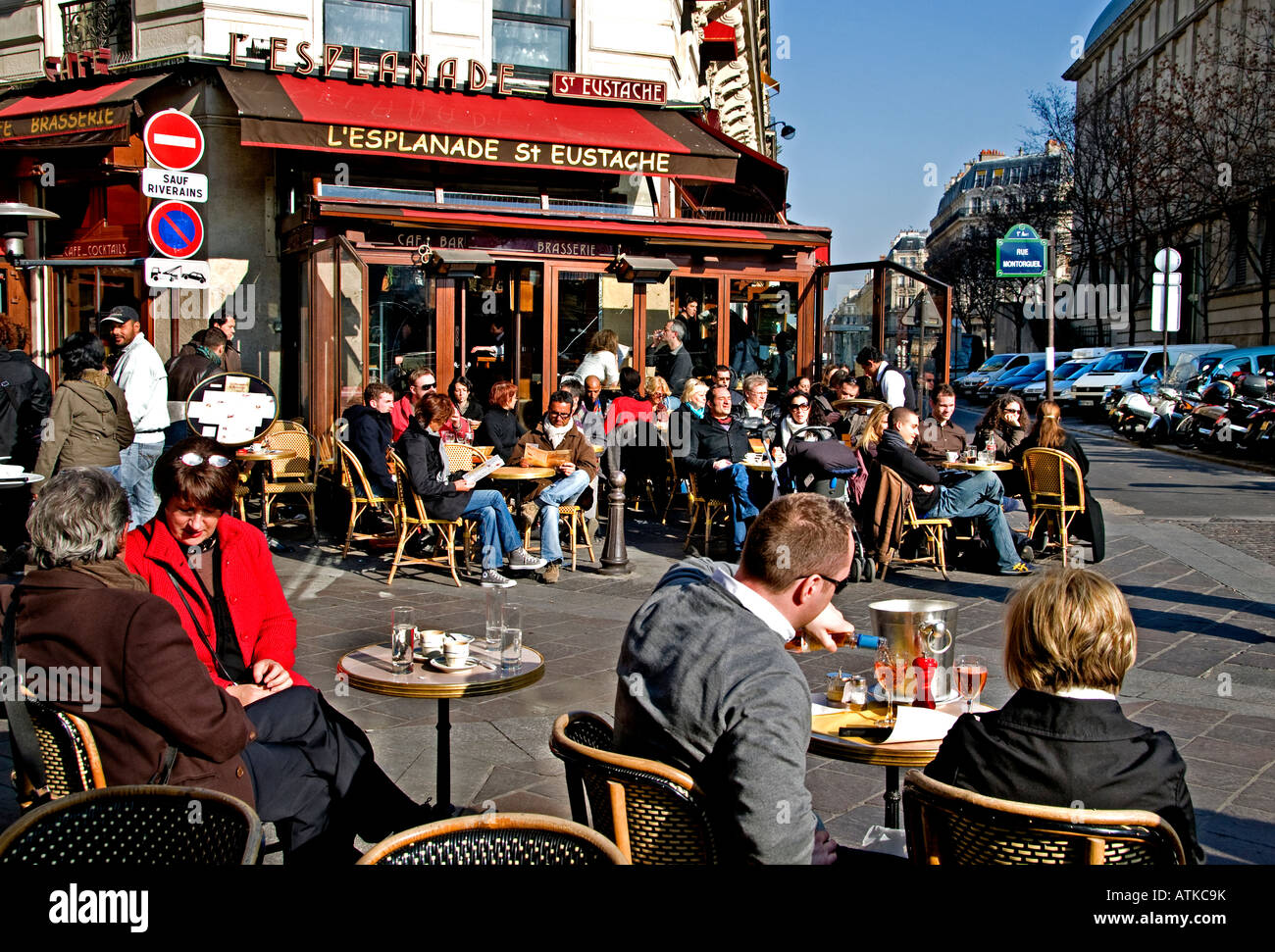 Les Halles Rue Montorgueil Terras Restaurant Paris Forum Rue Rambuteau ...