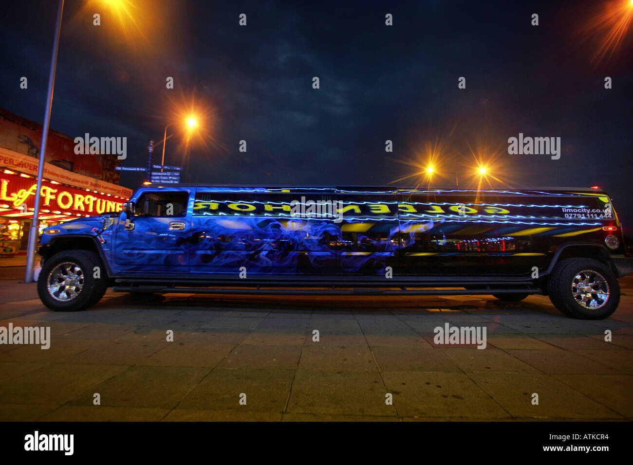 a stretched Hummer car known as The Gargoyle Stock Photo - Alamy