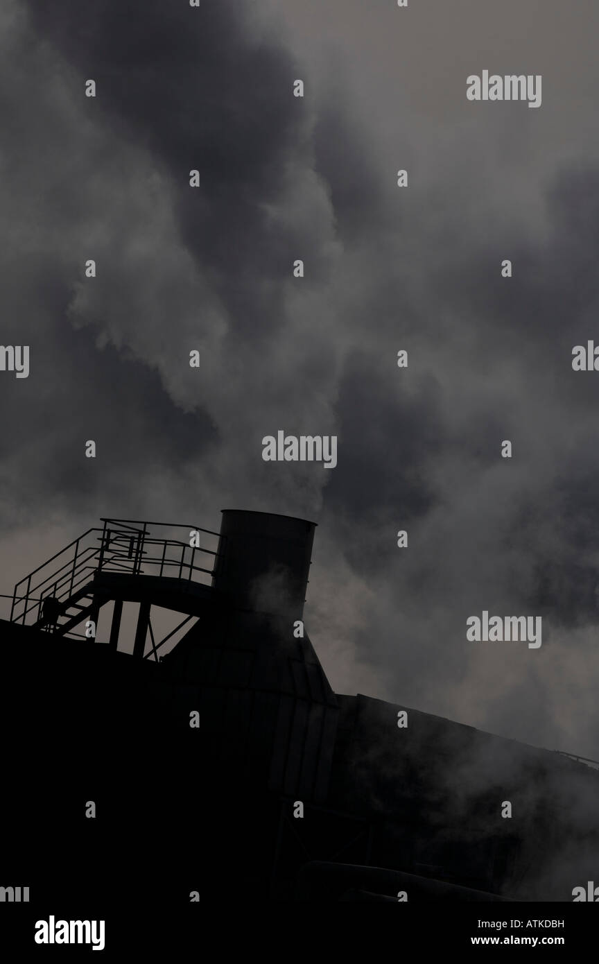 Smoke from factory chimney Stock Photo - Alamy