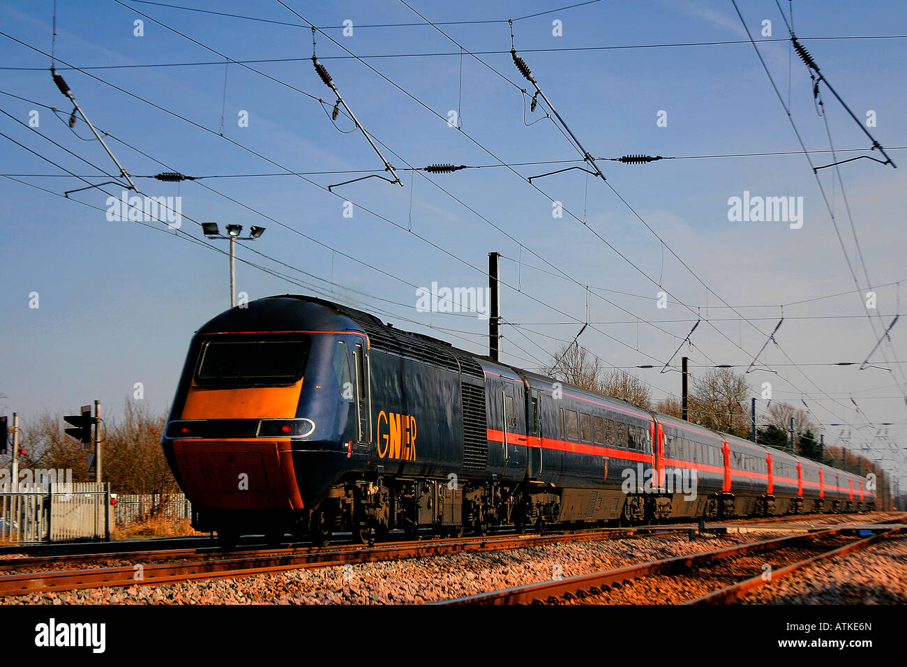 GNER 43 class diesel HST train ECML Werrington Peterborough ...