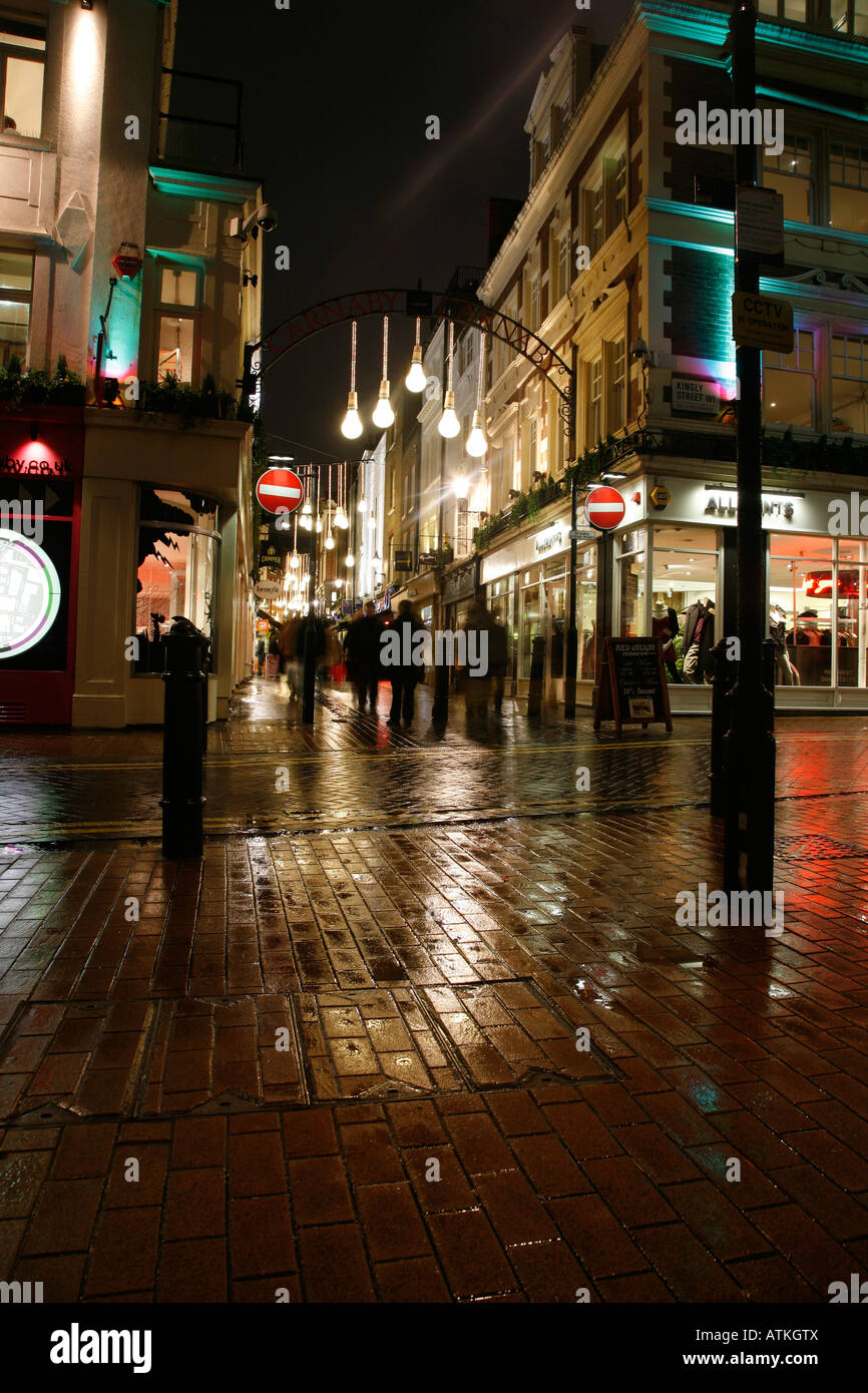 Christmas lights on Fouberts Place, Soho, London Stock Photo - Alamy