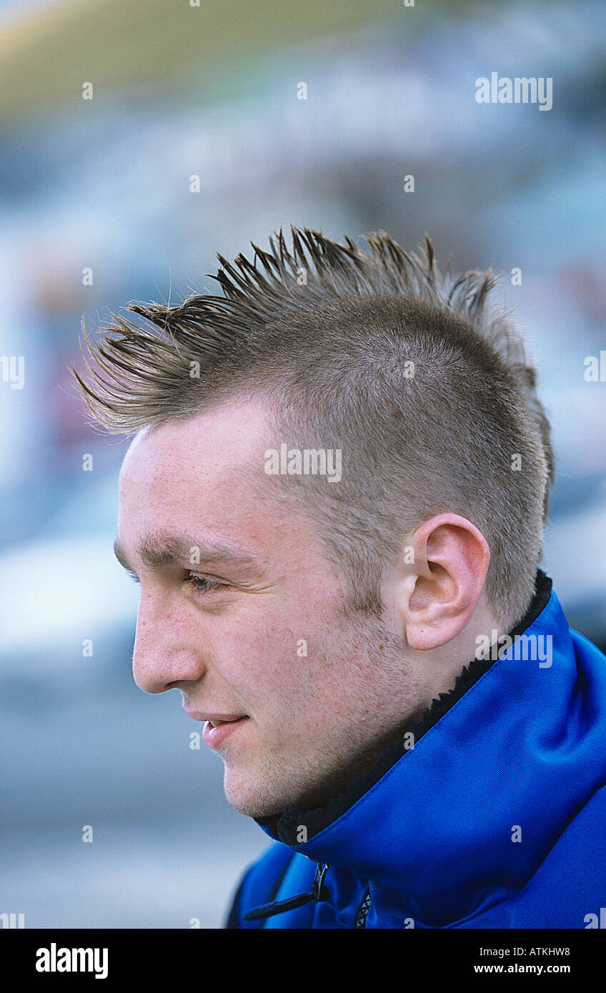 Faroese young man with modern haircut Stock Photo - Alamy