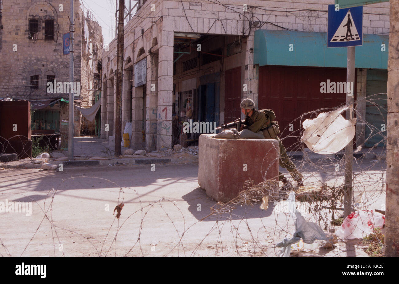 Israeli checkpoint centre of Hebron Stock Photo - Alamy