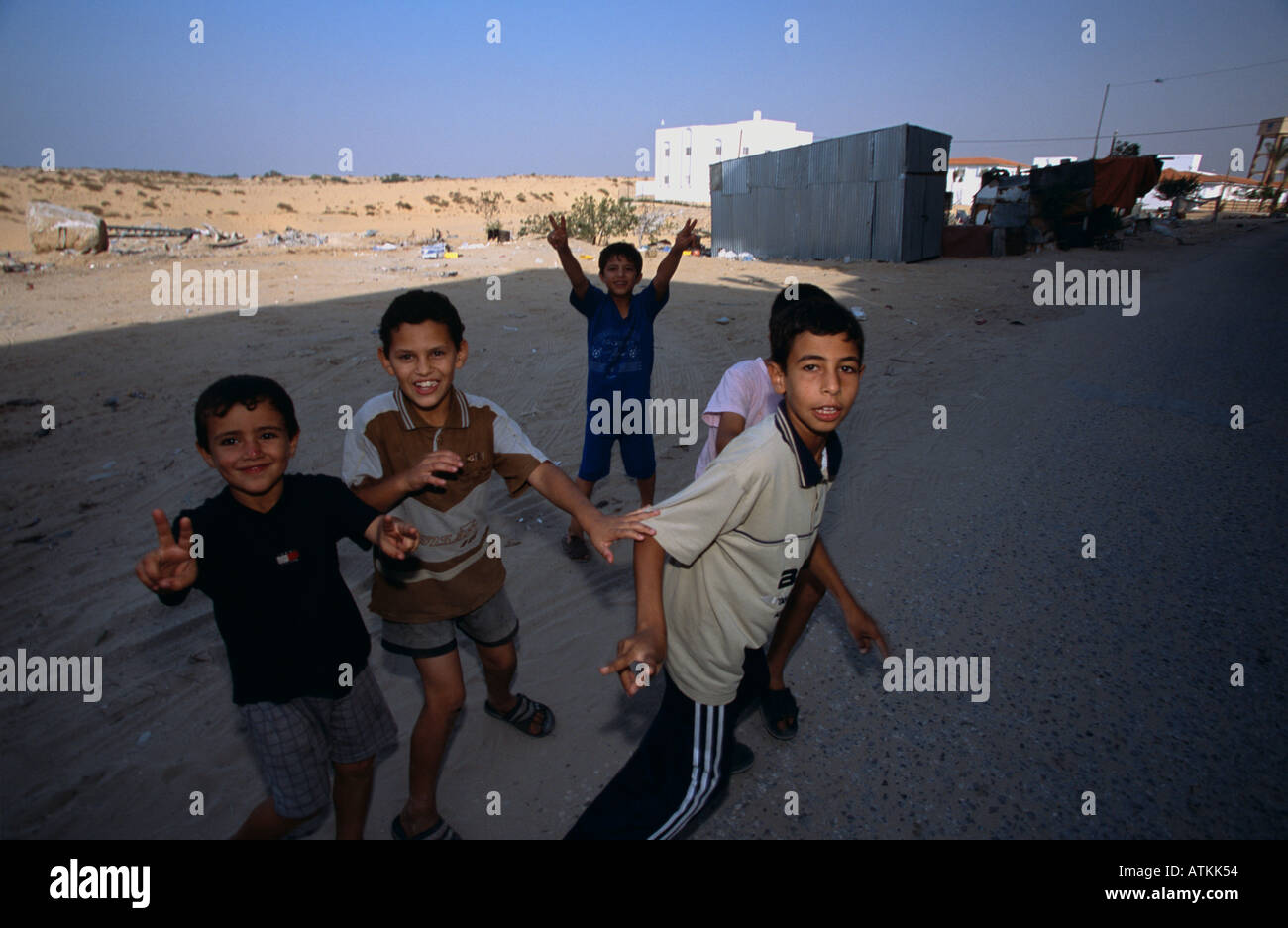 Children playing on streets, Rafah, Gaza Stock Photo - Alamy