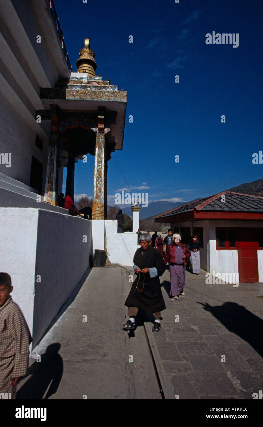 Circumambulation around a monastery in Bhutan Stock Photo - Alamy