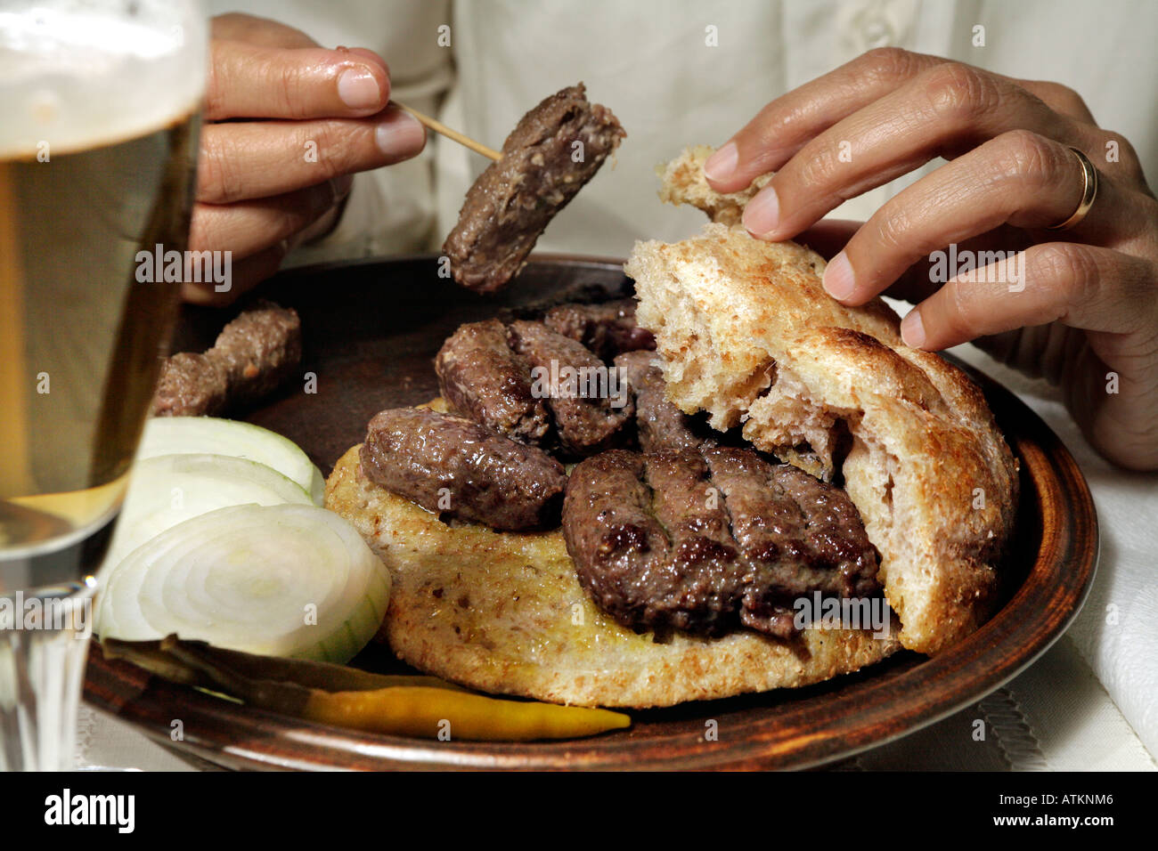 Cevapcici or Cevapi traditionally eaten with a toothpick only - Fast ...