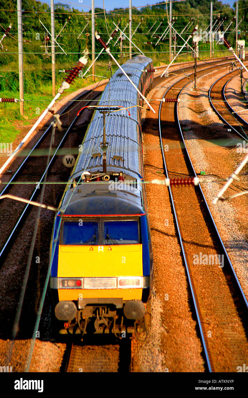 GNER 91 class Electric HST ECML Werrington Peterborough Cambridgeshire ...