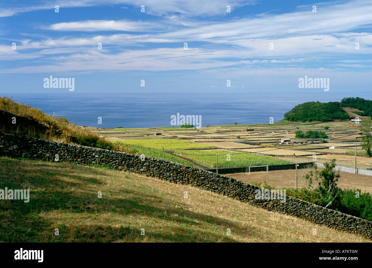 football field with sea and a blue sky Stock Photo - Alamy
