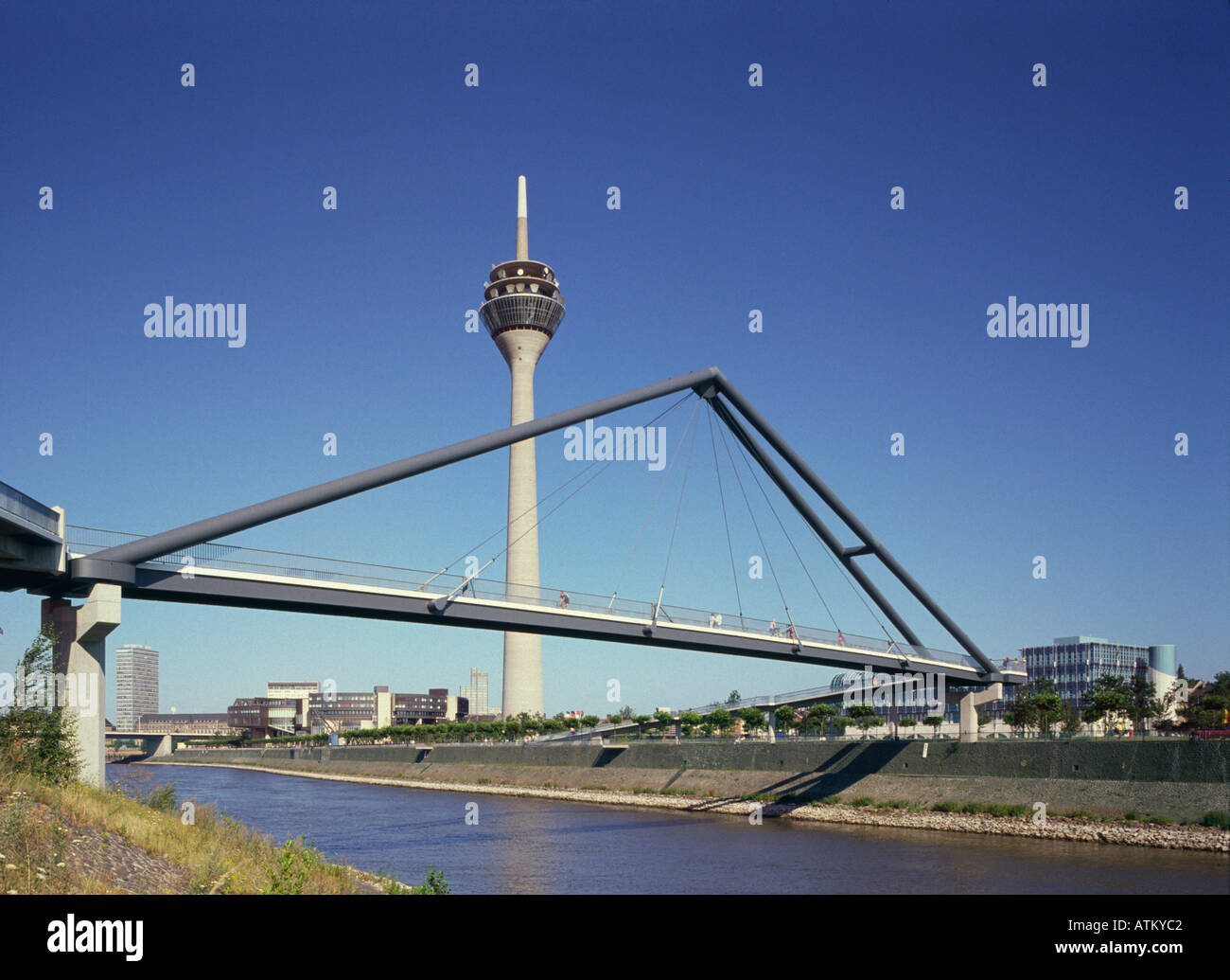 Bridge Over Rhine Dusseldorf Stock Photos & Bridge Over Rhine ...