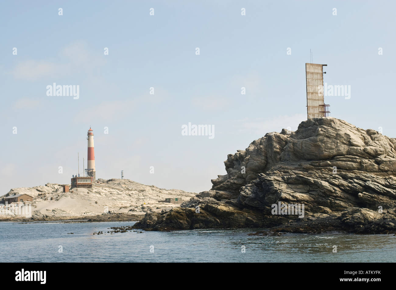 Diaz Point LIghthouse near Luderitz Namibia from the Atlantic Ocean ...