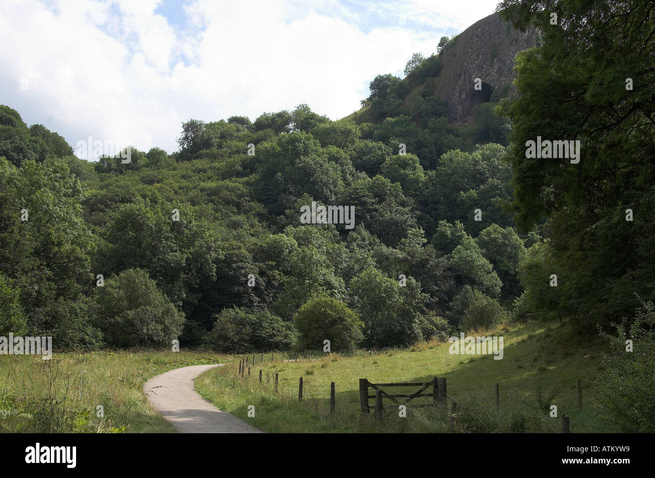 The tranquil Manifold valley Staffordshire, England with leisure trail ...