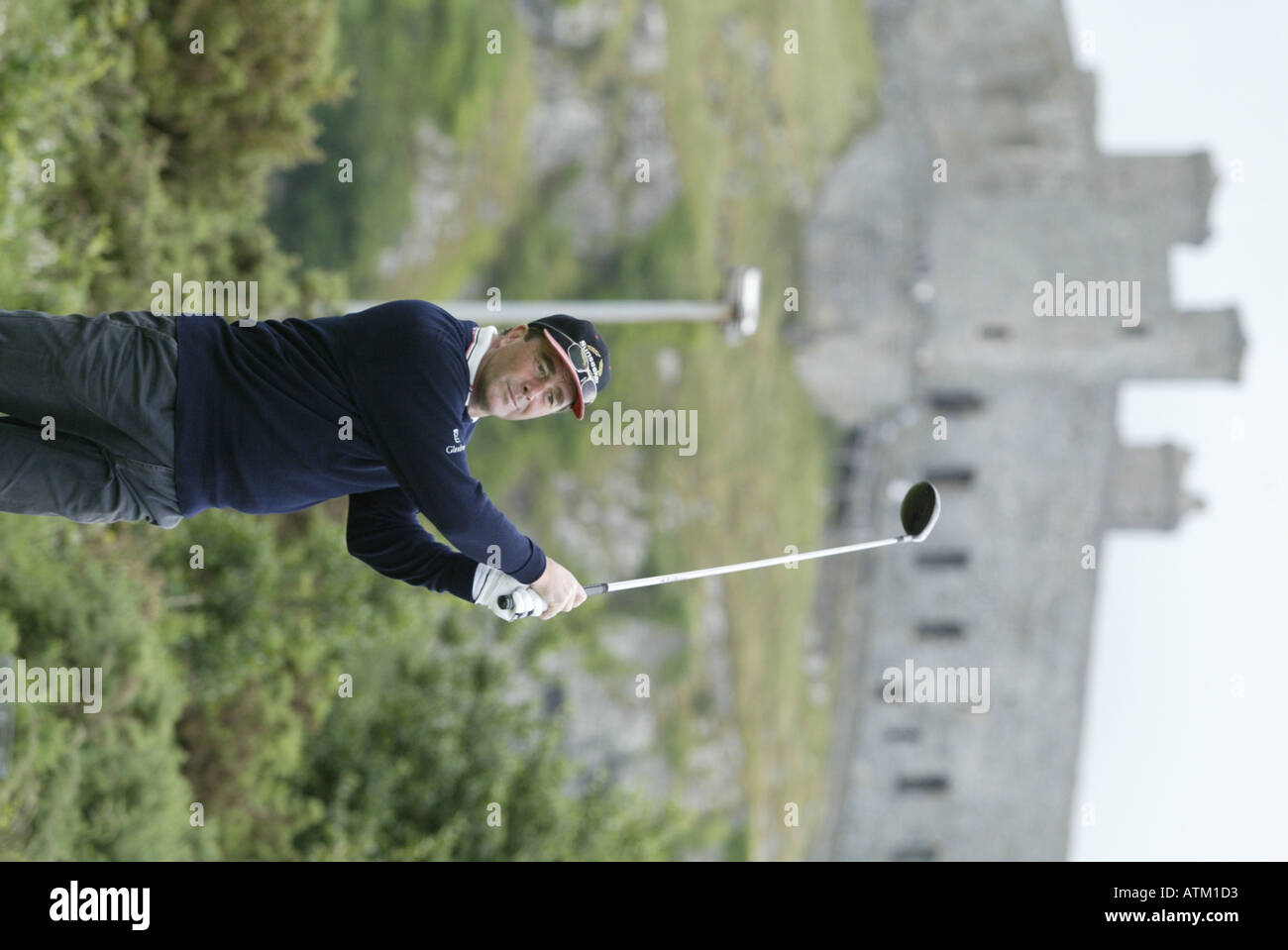 Competitor Playing 2004 Seniors Open Championship Harlech Castle Royal ...